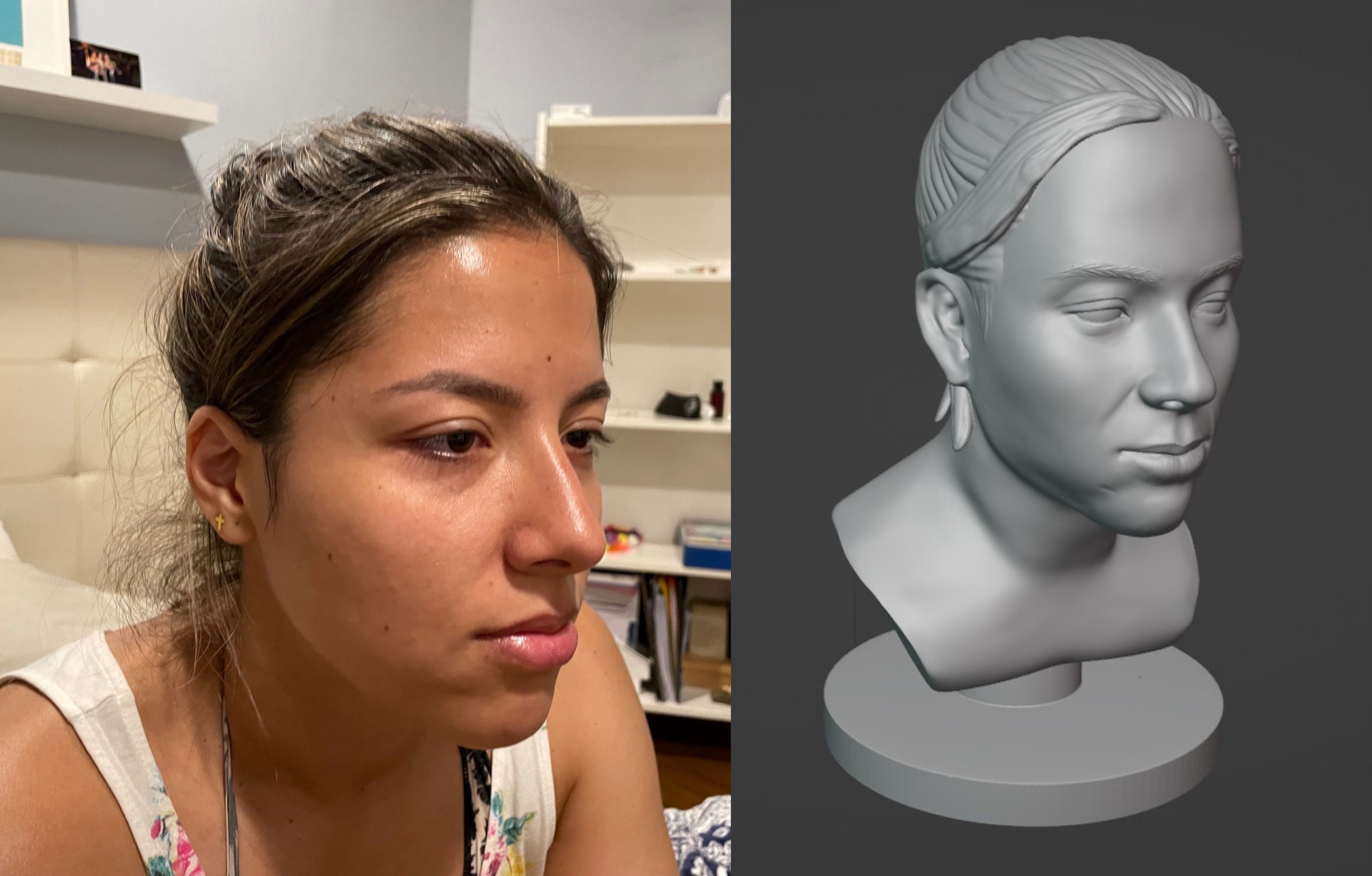Personalized Digital Head Bust | STL File of Your Head | Digital Face ...