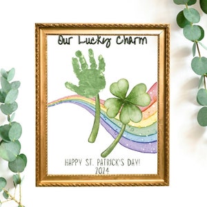 St. Patrick's Day Handprint Clover Art for Kids Handprint Gift ...