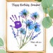Grandma, I Love You A Bunch Handprint Flower Craft Printable Gift for ...
