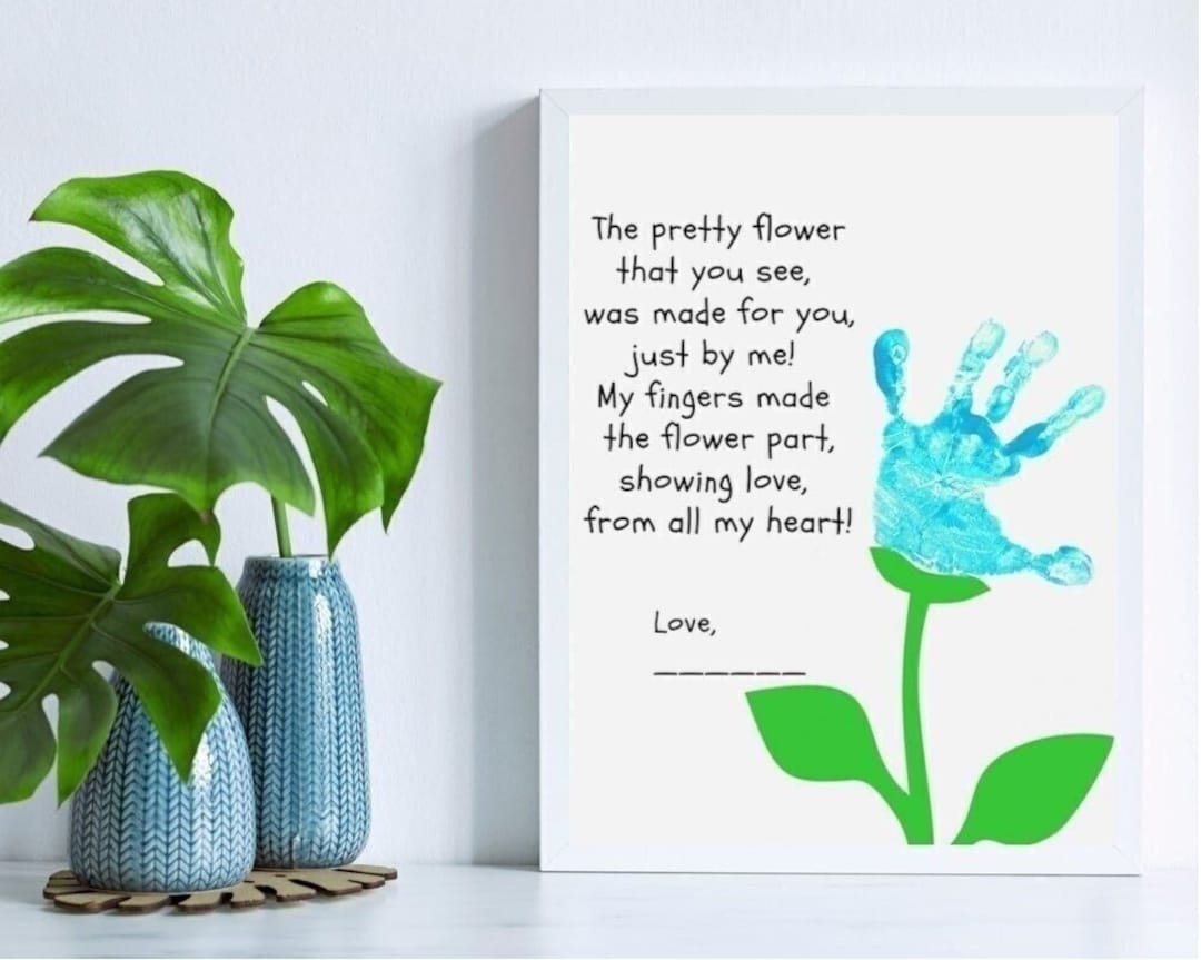 The Pretty Flower That You See Handprint Craft 8x10 and 8.5x11 ...