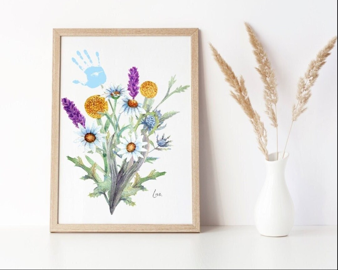 Summer Flower Handprint Art Printable - DIY Kids Craft, Instant ...