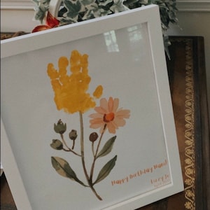 Daisy Handprint Art, 8x10 and 8.5x11 Printable Gift for Mom, Aunt ...