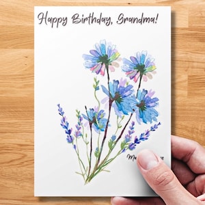 Happy Birthday, Grandma Handprint Flower Craft, "8x10" and 8.5x11 ...