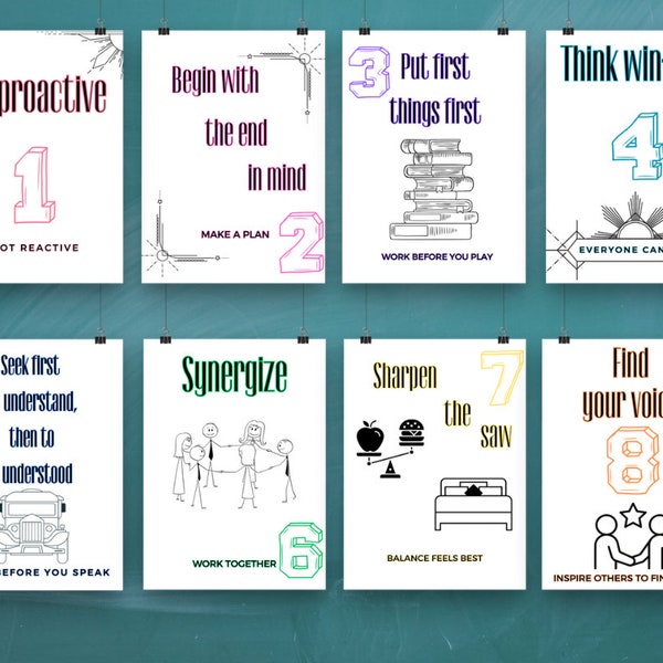 Leader in Me Habits Poster - Etsy