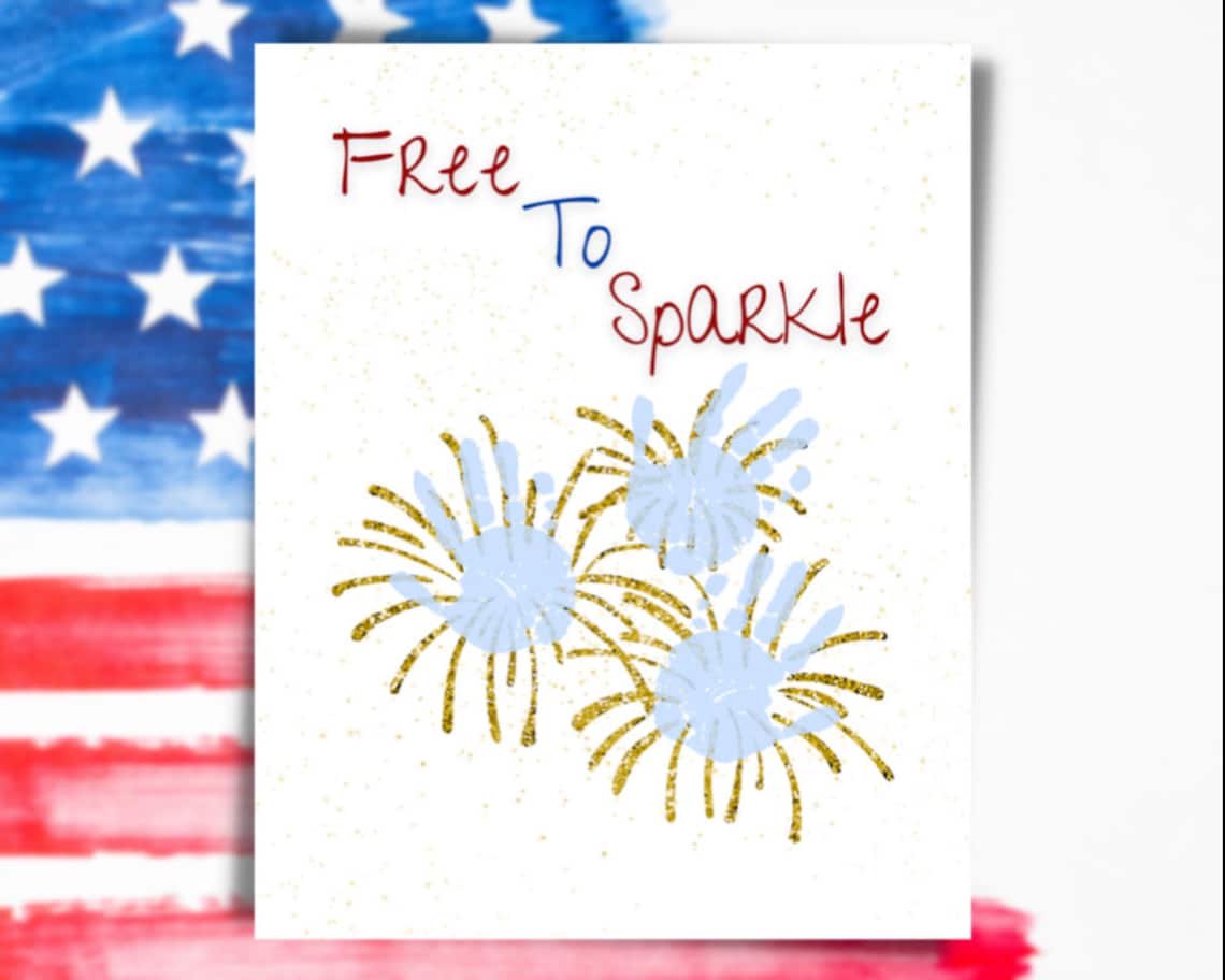 Firework Handprint Craft for Kids Free to Sparkle - Etsy