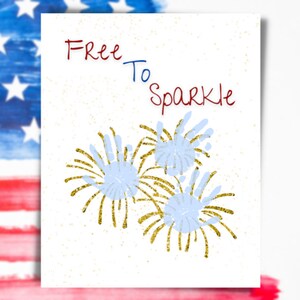 Firework Handprint Craft for Kids, Free to Sparkle, Fourth of July ...