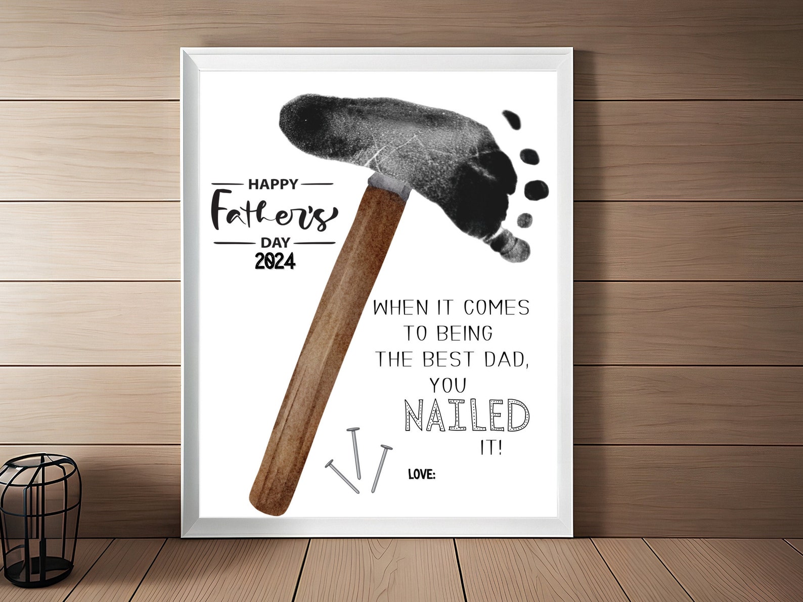 Fathers Day, Hammer Footprint Craft Father's Day Handprint Craft ...