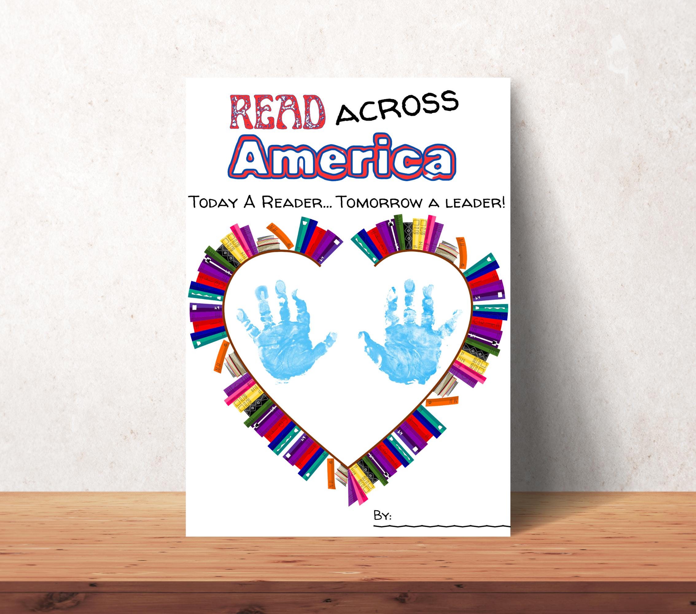 Read Across America Handprint Craft: Keepsake Gift (PDF & JPG) - Etsy