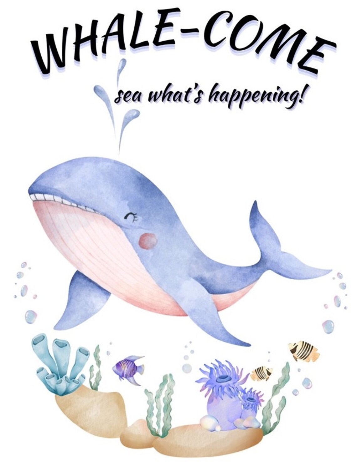 Welcome Classroom Pun Poster; Whale-come, Come Sea What’s Happening ...