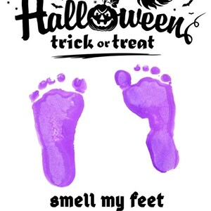 Halloween Handprint Art Craft Trick or Treat Smell My Feet - Etsy