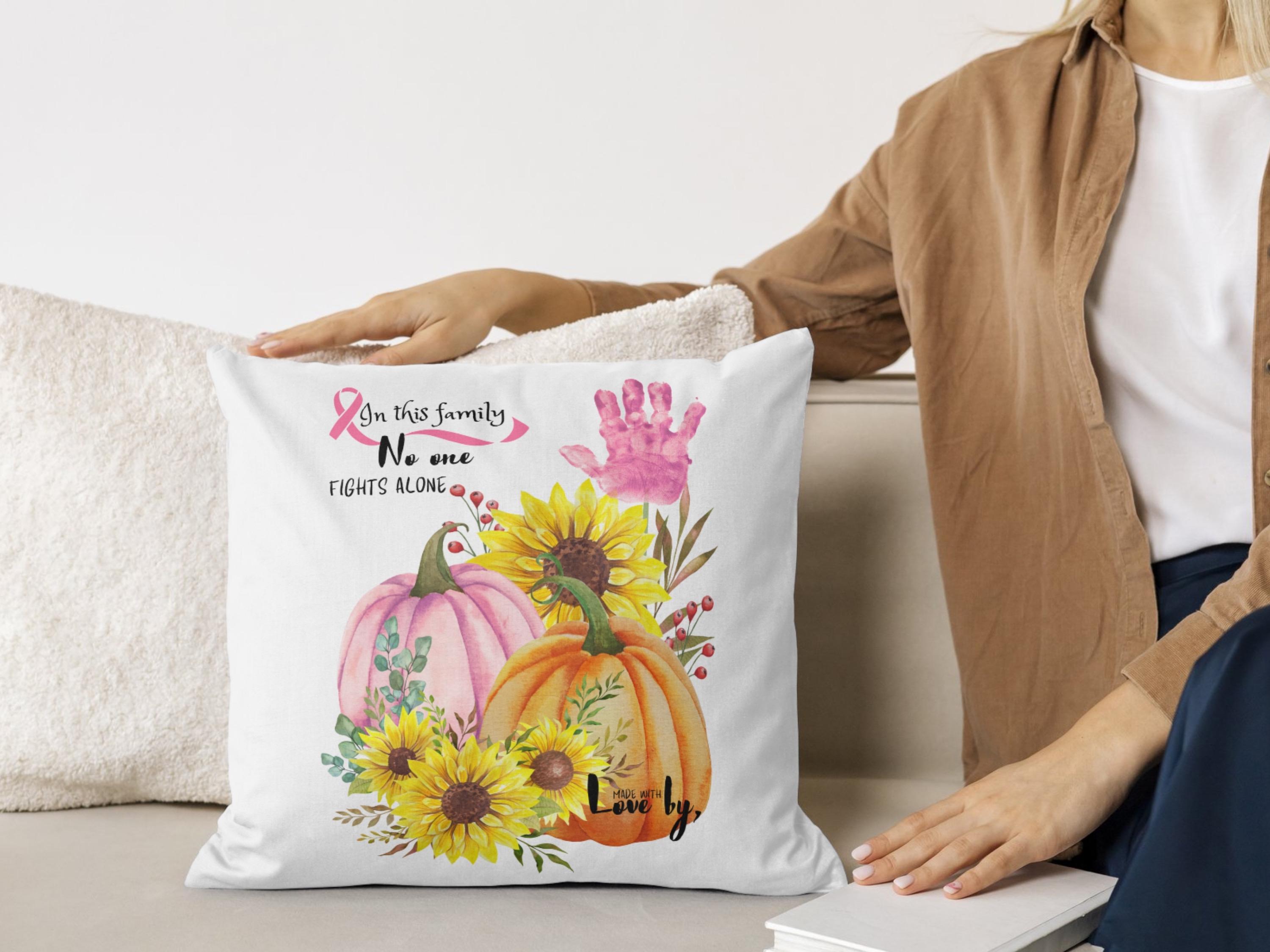 Breast Cancer Awareness Handprint Art: Pink Ribbon Gift (PDF, JPG, PNG ...
