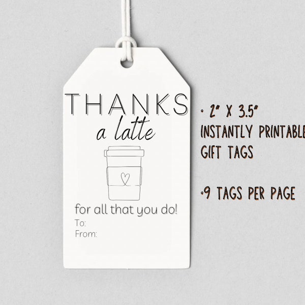 Thanks a Latte - Etsy