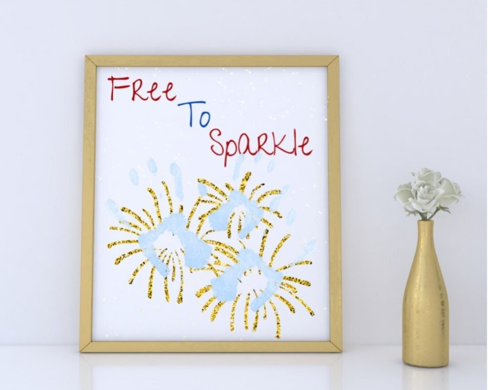 Firework Handprint Craft for Kids Free to Sparkle Veterans - Etsy