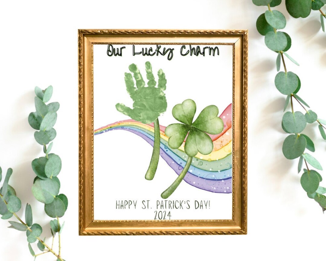 St. Patrick's Day Handprint Clover Art for Kids Handprint Gift ...