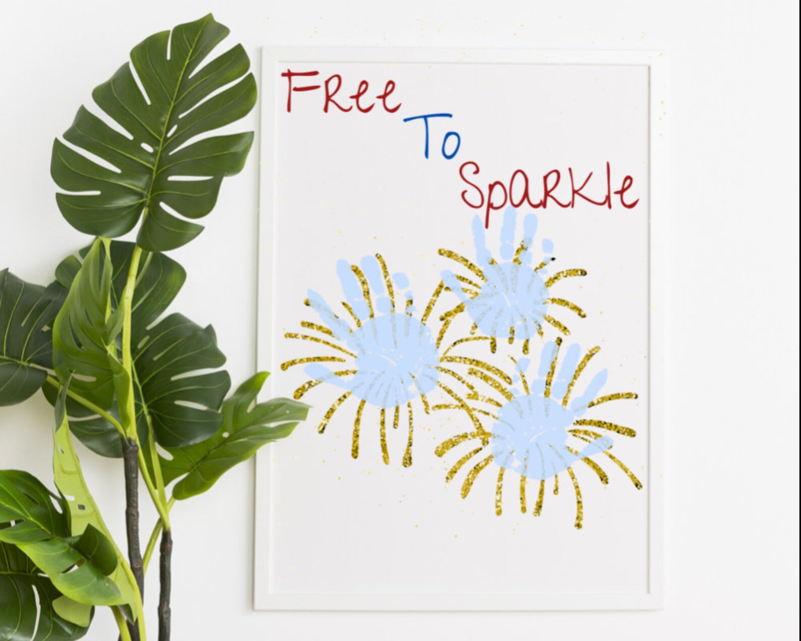 Firework Handprint Craft for Kids Free to Sparkle - Etsy