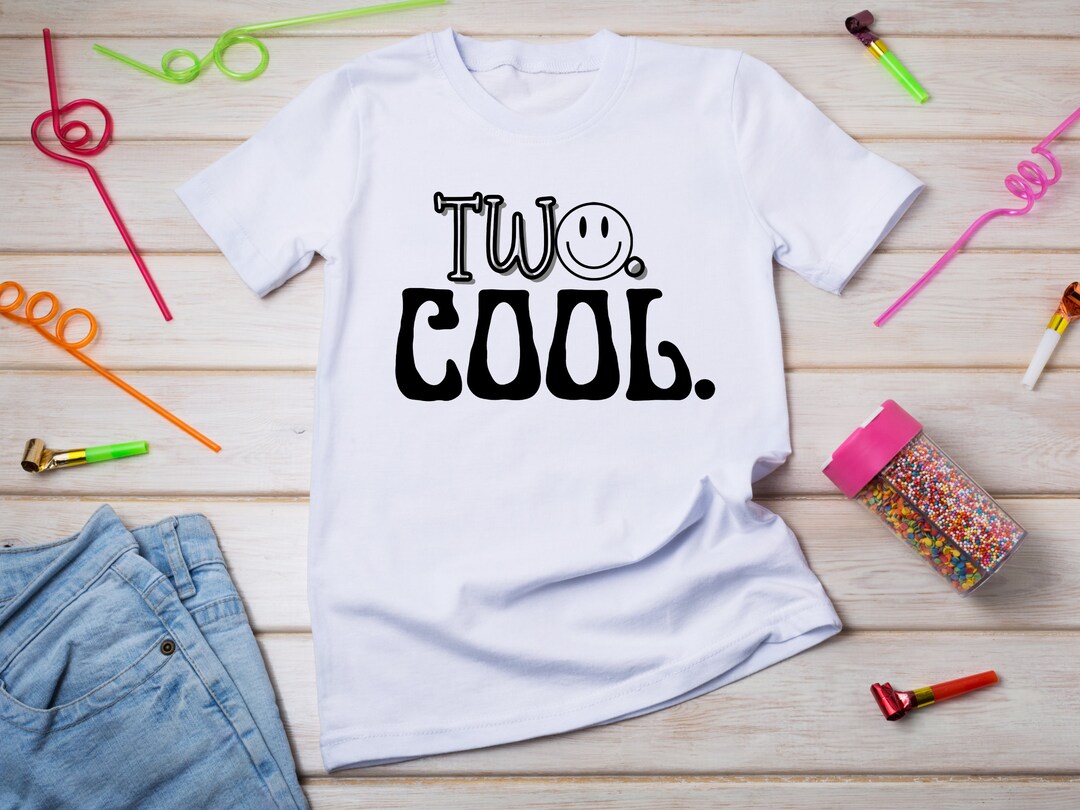 Two. Cool. Svg/png, Two Cool Birthday Shirt, Funny 2nd Birthday Png ...