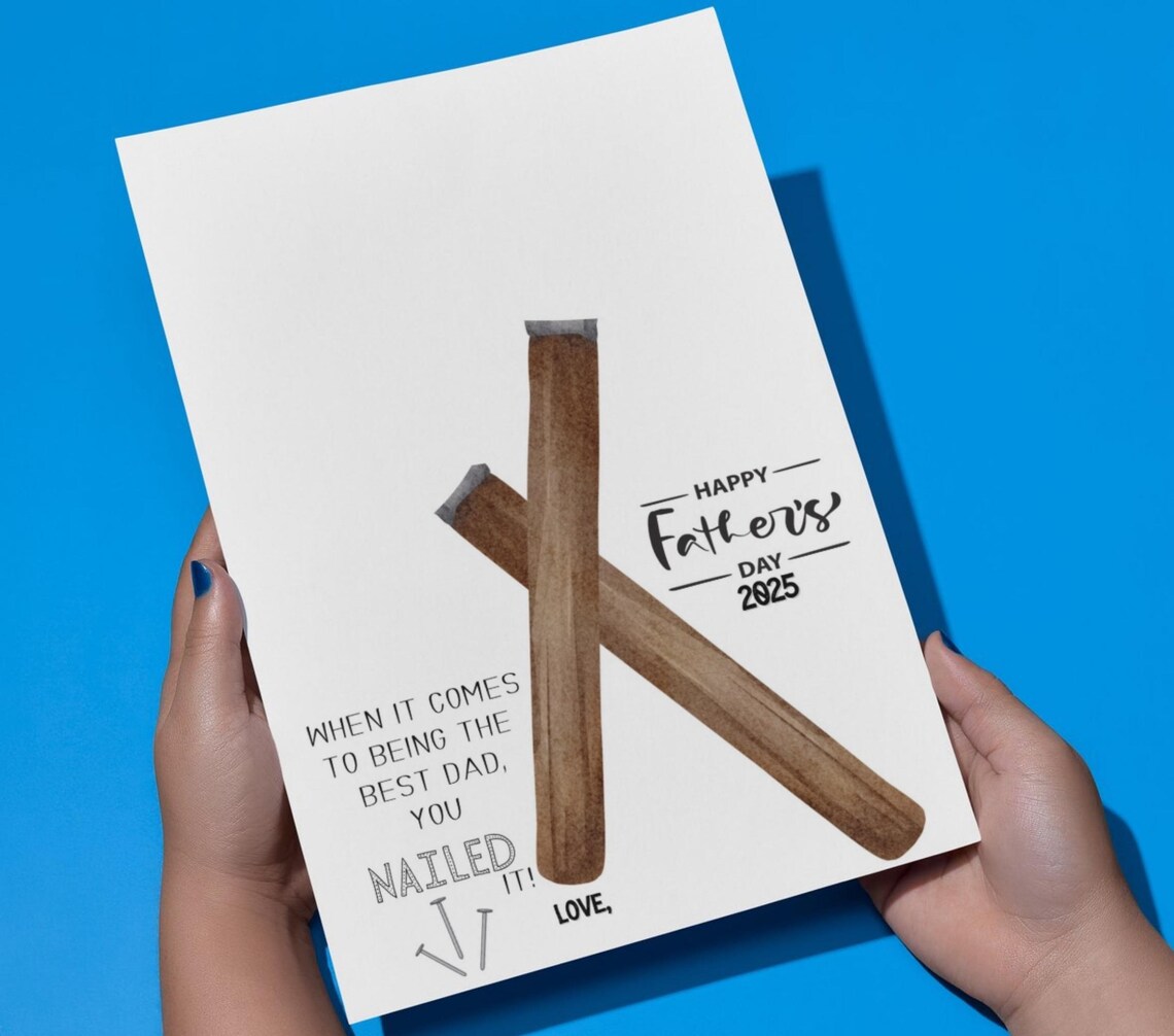 Editable Footprint Hammer Father's Day Craft (PDF Template) - Etsy