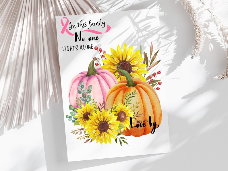 Breast Cancer Awareness Handprint Art: Pink Ribbon Gift (PDF, JPG, PNG ...