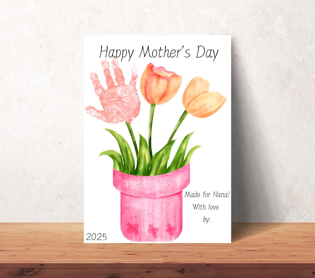 Editable Handprint Flower Template, Mother’s Day Handprint Craft, 8 ...
