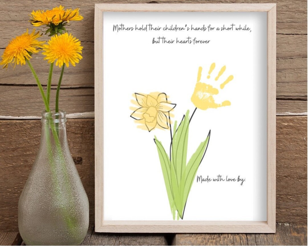 Mother’s Day Handprint Flower Craft & Poem: Keepsake Gift for Mom (PDF ...