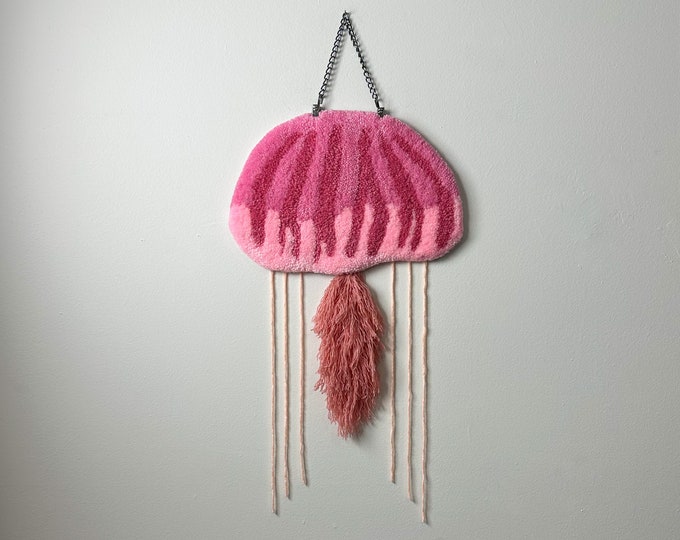 Jellyfish Handmade Tufted Rug Wall Hanging Decor Pink - Etsy