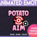 Animated POTATO AIM EMOTE | Animated + Static Versions Included; Pastel ...
