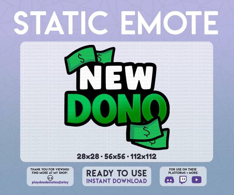 NEW DONO EMOTE | New Donation Emote, Static Dono Emote, Green Cash New ...