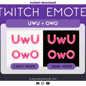 Kawaii Pink Uwu and Owo Twitch Emotes | Creepy Cute Uwu Owo Discord ...