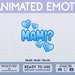 ANIMATED STATIC Mami Emote Kawaii Cute Bright Blue Mami Emote, Blue ...