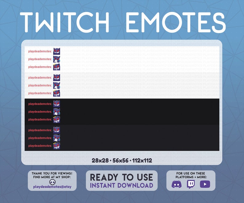 Animated Gengar Laugh Emote | ANIMATED + STATIC Pokemon Gengar Emote ...