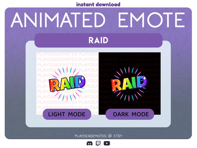 ANIMATED STATIC RAID Rainbow Twitch Emotes Bright Rainbow Animated Raid ...
