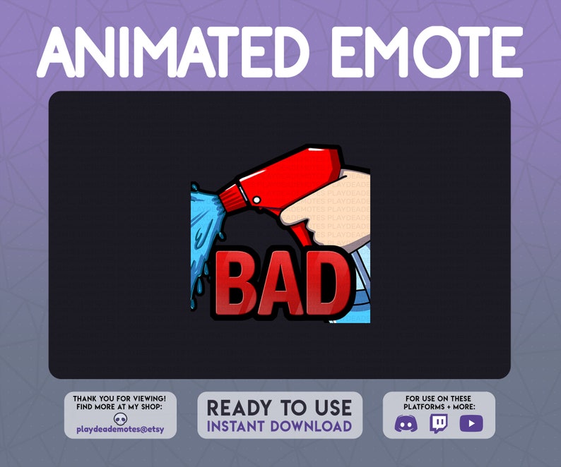 Red Spray Bottle BAD Emotes ANIMATED STATIC Red Bad Emotes Animated in ...