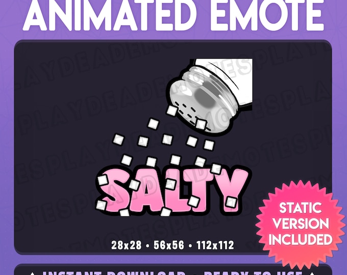 Salty Angry Salt Channel Point | Twitch Emote | Stream | Punkty Kanału ...