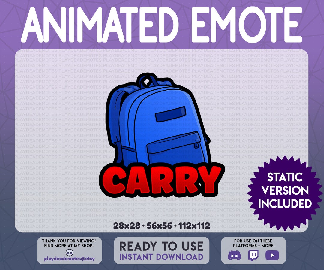 ANIMATED CARRY EMOTE | Animated + Static Versions Included, Red + Blue ...