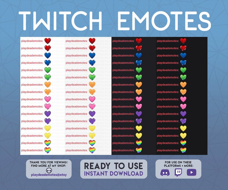 Animated RAINBOW Heart Emote | ANIMATED + STATIC Kawaii Rainbow Heart ...