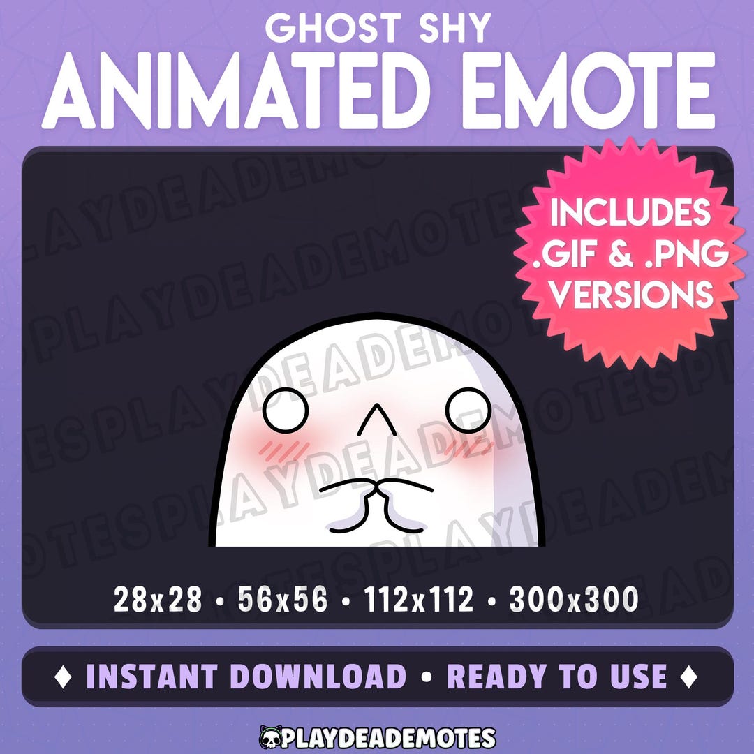 Animated Ghost Shy Emote (animated+static) (digital Download) - Etsy