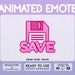Pink SAVE Animated Emote ANIMATED STATIC Floppy Disk Save Emote Kawaii ...