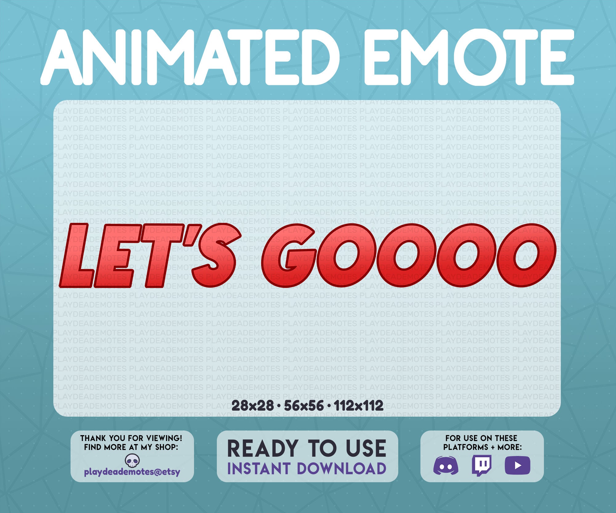 Red Let's Goooo Emote ANIMATED STATIC Bold Red Let's Go Emote, Funny ...