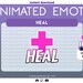 ANIMATED + STATIC Pink Animated HEAL Twitch Emote | Bold, Obvious ...
