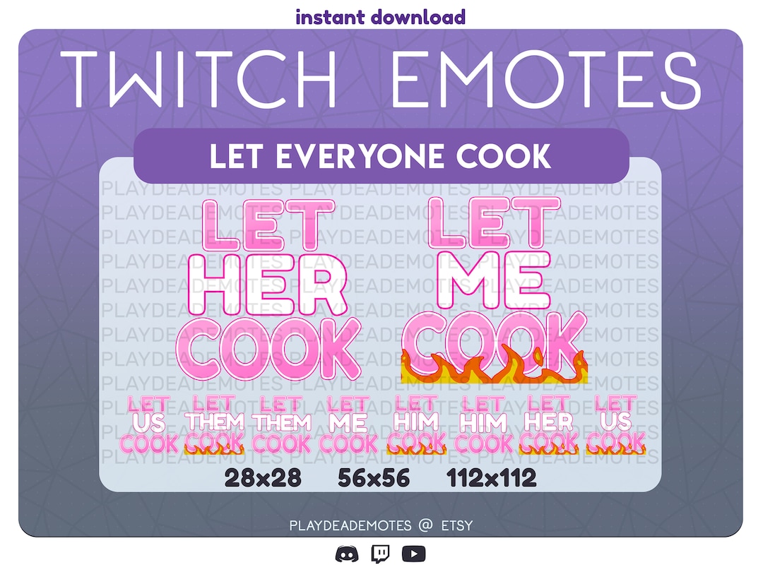 Inclusive Let Everyone Cook Emote Pack | Kawaii Let Me Cook, Let Them ...
