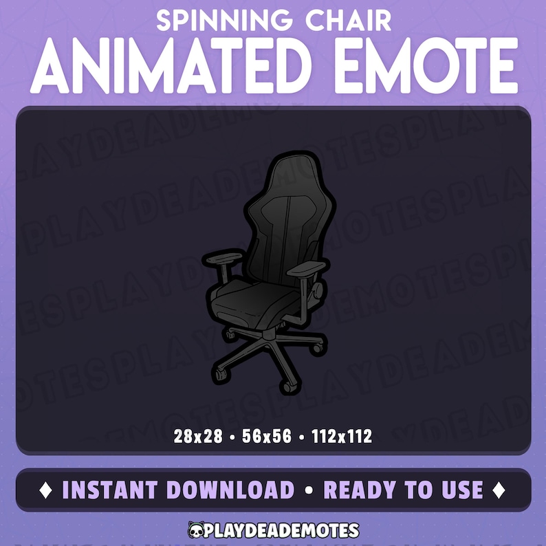 ANIMATED CHAIR EMOTE | Animated + Static Versions Included; Funny Black ...