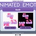 ANIMATED + STATIC Kawaii Pink Heart Purple RAID Twitch Emote | Floating ...