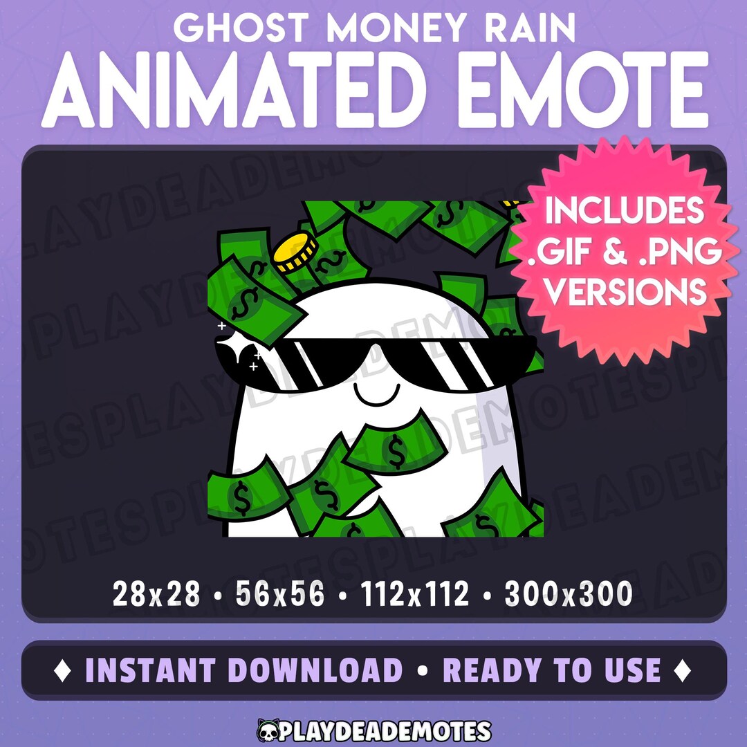 Animated Ghost Money Rain Emote (animated+static) (digital Download) - Etsy
