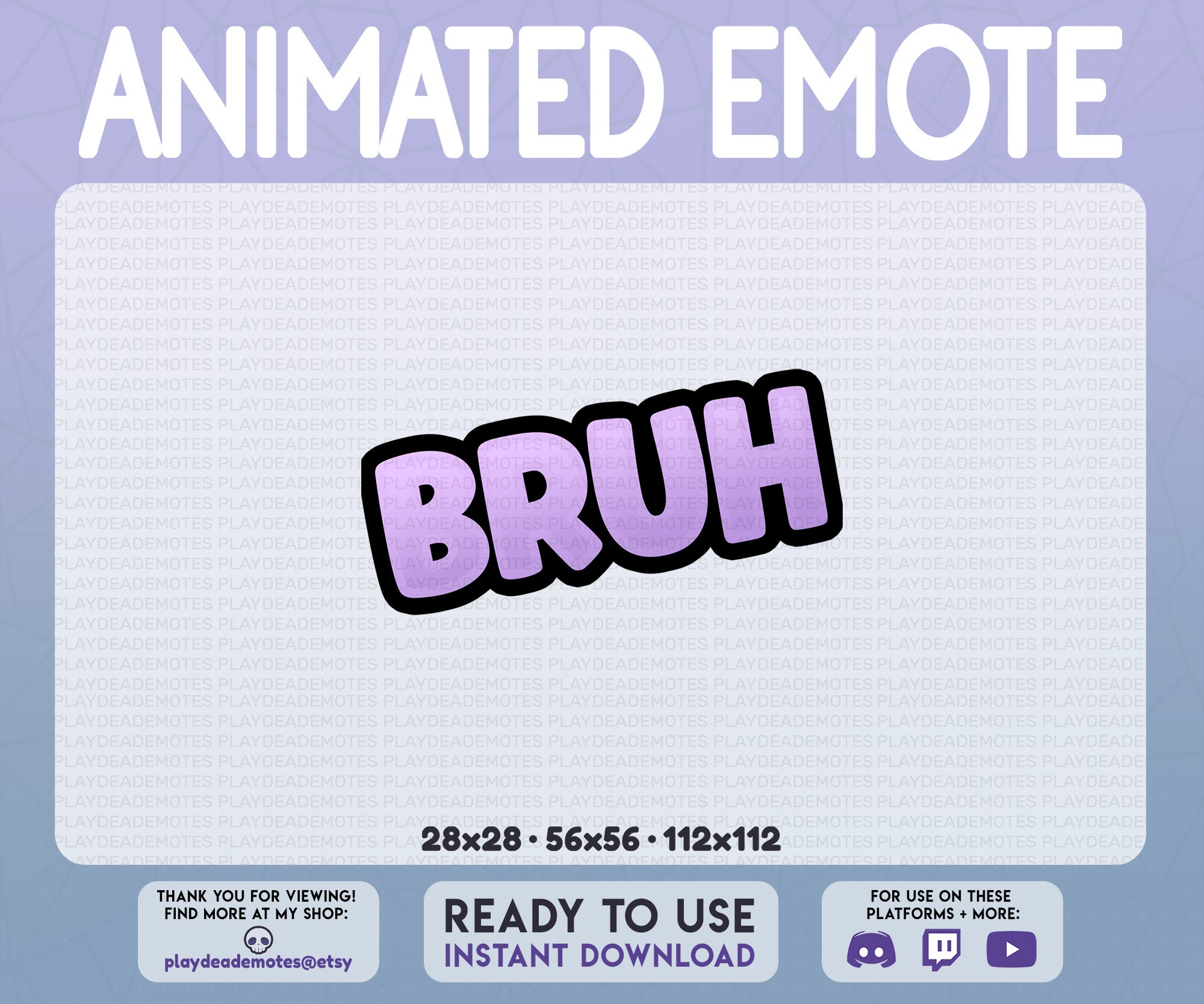 BRUH ANIMATED EMOTE | Animated + Static Versions Included, Dusty Pastel ...