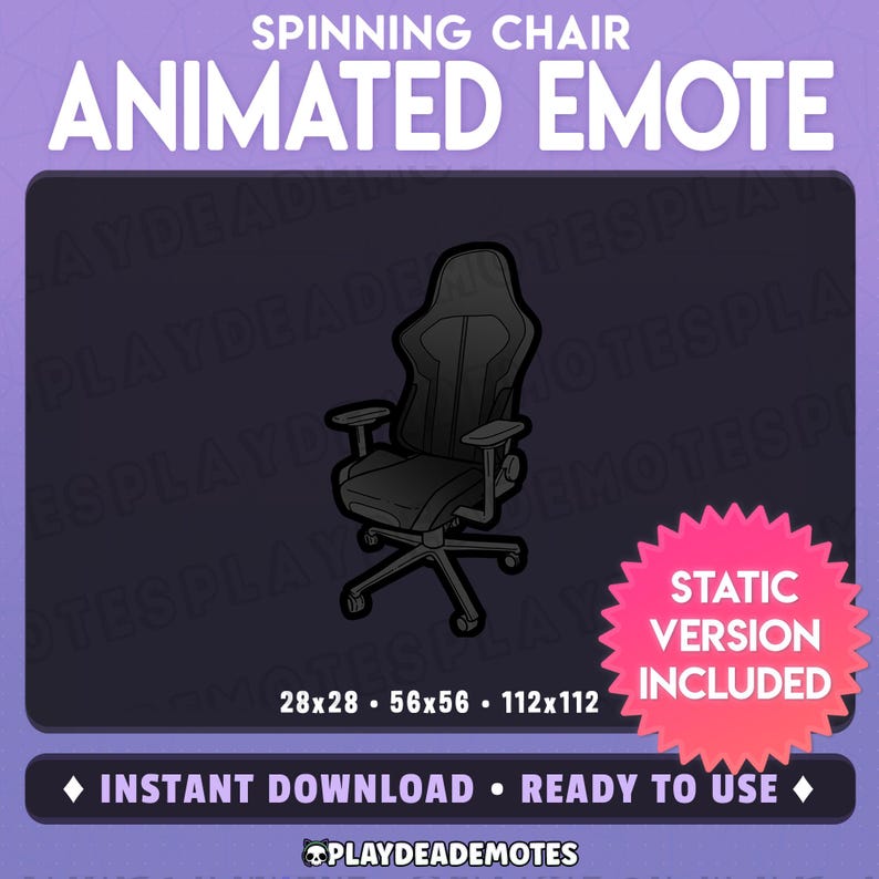 ANIMATED CHAIR EMOTE | Animated + Static Versions Included; Funny Black ...