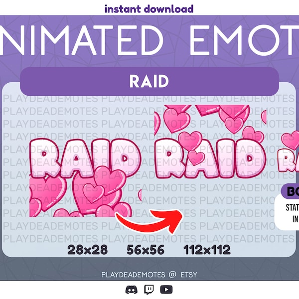 Twitch Raid Emote - Etsy