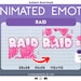 ANIMATED + STATIC Kawaii Pink Heart Pastel RAID Twitch Emote | Floating ...