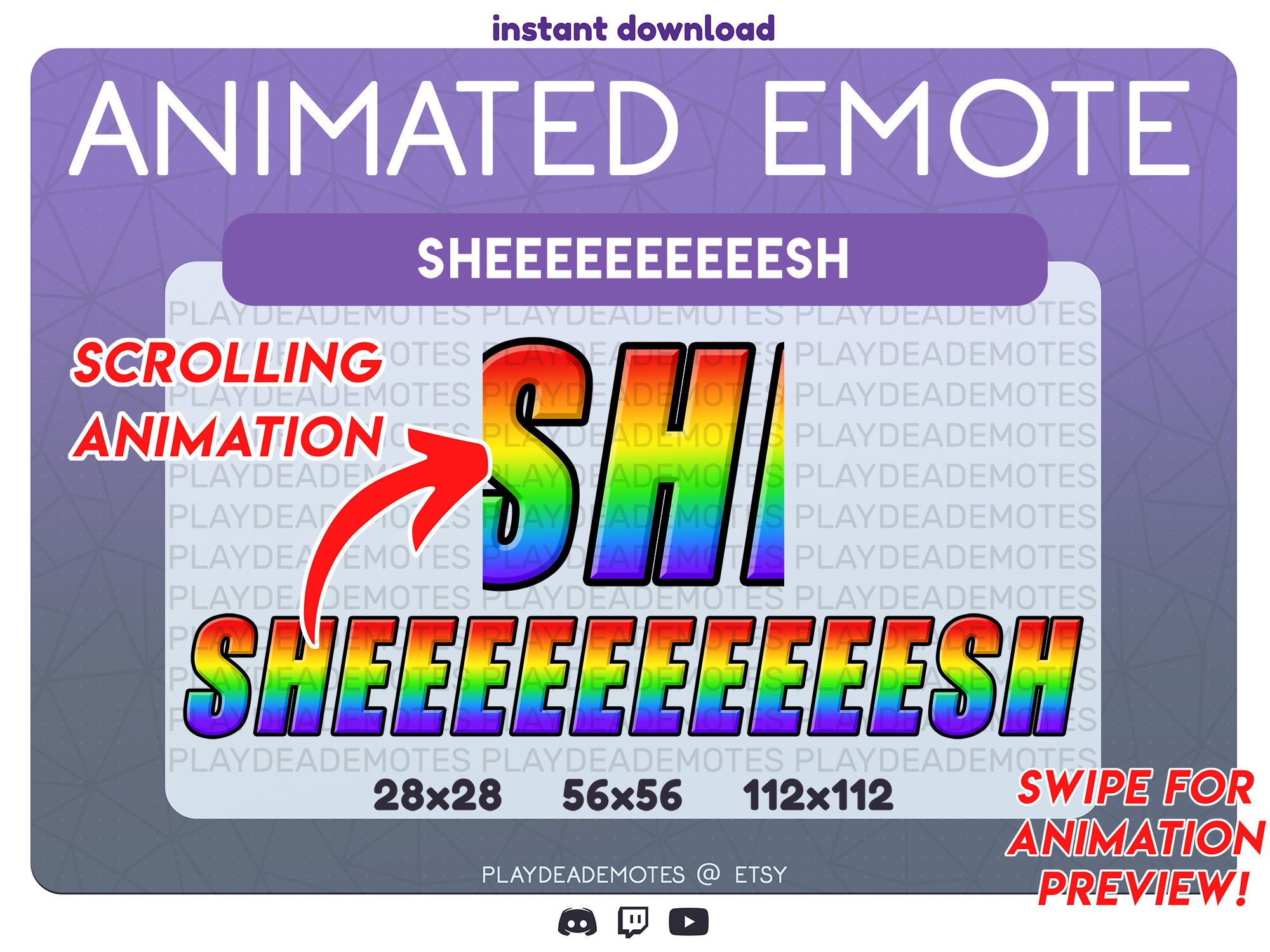 Animated SHEEEEEEEEEESH Twitch Emote | Funny Cute Pride Sheesh Animated ...