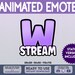 W STREAM ANIMATED EMOTE | Animated + Static Included, Pastel Purple W ...