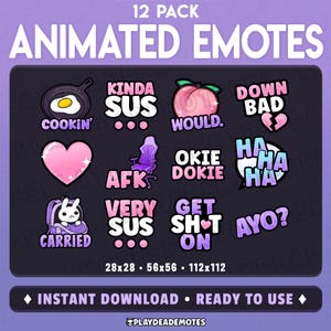 24 ANIMATED EMOTES Starter Pack #2 | Animated+static Versions Included ...
